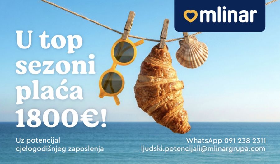 Zaposli se u Mlinarovoj prodavaonici, zarađuj 1.800 € mjesečno u sezoni ...